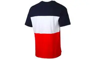 PUMA Contrasting Colors Logo Knit Breathable Short Sleeve 'navy White Red