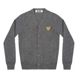 Play Comme Des Garcon Kint Cardigan Gold Emblem