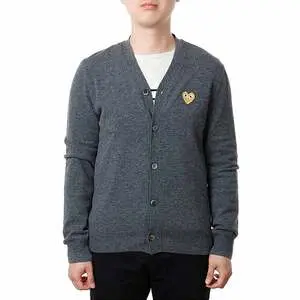 Play Comme Des Garcon Kint Cardigan Gold Emblem