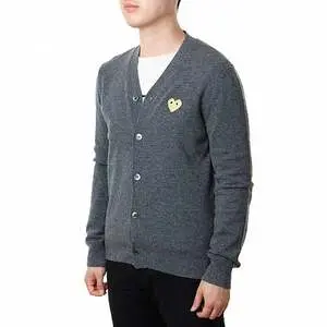 Play Comme Des Garcon Kint Cardigan Gold Emblem
