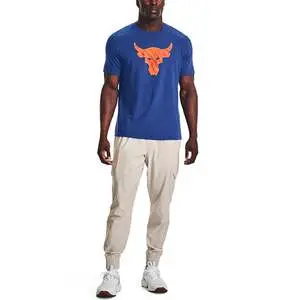 Under Armour Project Rock Brahma Bull Short Sleeve T-shirt 'blue Orange - Blue/orange