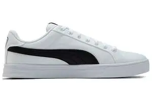 PUMA Smash Vulc Retro Casual Skateboarding Shoes - White/black