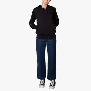Play Comme Des Garcon Big Heart Zip Hooded Jacket - Black