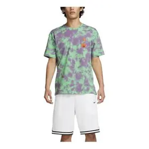 Nike Max90 Just Do It Basketball T-shirt 'green Purple - Green/multi-color