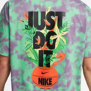 Nike Max90 Just Do It Basketball T-shirt 'green Purple