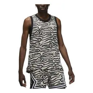 JORDAN Irregular Texture Alphabet Printing Mesh Vest - Multi-color