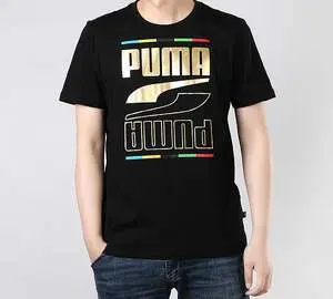 PUMA Bronzing Large Logo Printing Short Sleeve