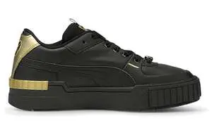 PUMA Cali Sport Metallic Leather Lace-up Sneakers - Black