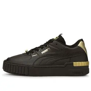 PUMA Cali Sport Metallic Leather Lace-up Sneakers - Black