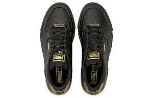 PUMA Cali Sport Metallic Leather Lace-up Sneakers - Black