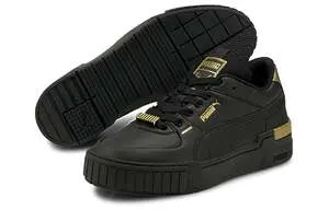 PUMA Cali Sport Metallic Leather Lace-up Sneakers - Black