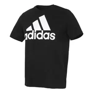 Adidas Printed Big Logo Essentials Tee Short Sleeve - Black