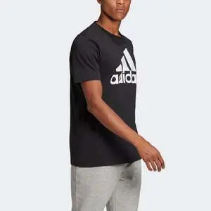 Adidas Printed Big Logo Essentials Tee Short Sleeve - Black