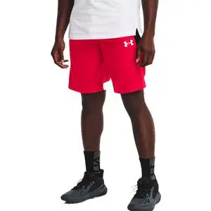 Under Armour Baseline 10 Inch Shorts - Red/black