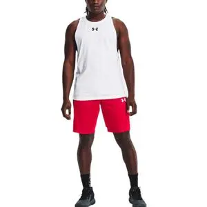 Under Armour Baseline 10 Inch Shorts - Red/black