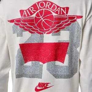 JORDAN X Levi's Long Sleeve T-shirt 'beige Red Grey