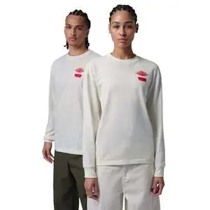 JORDAN X Levi's Long Sleeve T-shirt 'beige Red Grey