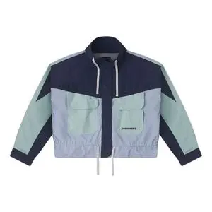CONVERSE Long Sleeve Cargo Windbreaker Jacket - Blue