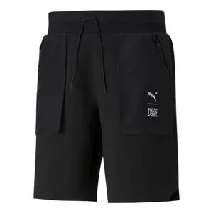 PUMA X First Mile Double Knit Cargo Shorts - Black/white