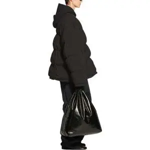 Balenciaga Sporty B Pull-over Hooded Puffer Jacket