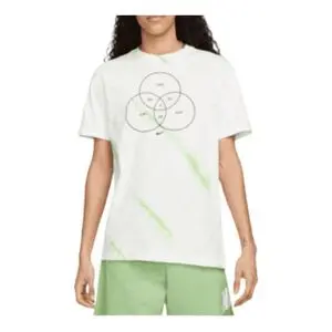 Nike Geometry Pattern Casual Round Neck Short Sleeve White T-shirt - Multi-color