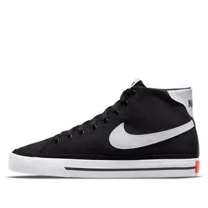 Nike Court Legacy Canvas Mid Sneakers - Black/white