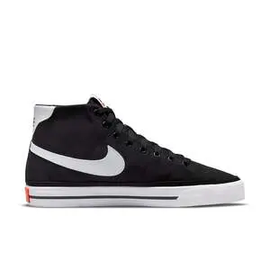 Nike Court Legacy Canvas Mid Sneakers - Black/white