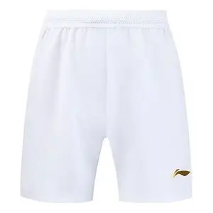 LI-NING Badminton Competition Shorts - White/gold