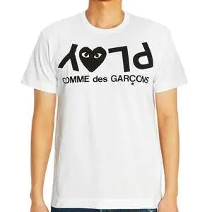 Play Comme Des Garcon Inverted Text T-shirt