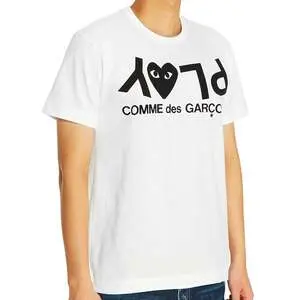 Play Comme Des Garcon Inverted Text T-shirt