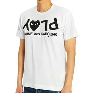 Play Comme Des Garcon Inverted Text T-shirt
