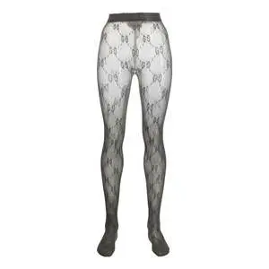 Gucci Monogram Tights - Grey