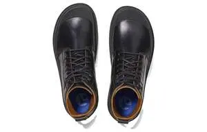 BIRKENSTOCK Prescott Waxy Leather Lace-up Boots - Black