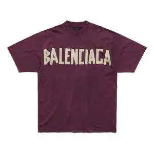 Balenciaga Tape Type T-shirt - Dark Red