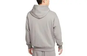 Nike Solo Swoosh Fleece Pullover Hoodie - Grey