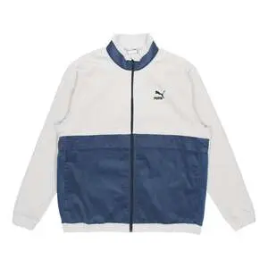 PUMA Retro Polar Fleece Splicing Stand Collar Logo Jacket