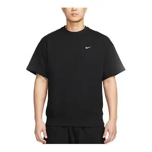 Nike Solo Swoosh Short Sleeve French Terry Top Asia Sizing 'black - Black/multi-color