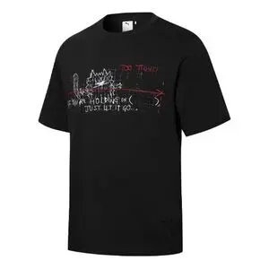 PUMA X Michael Lau Jointly Signed Cartoon Printing Causual Sports Round Collar Male Black - Default Color