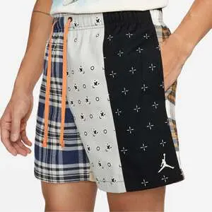 JORDAN Ss22 Patchwork Plaid Casual Sports Shorts - Default Color