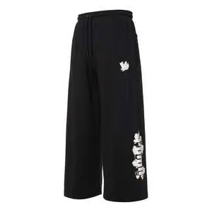 PUMA Logo Printed Knit Casual Cropped Pants - Default Color