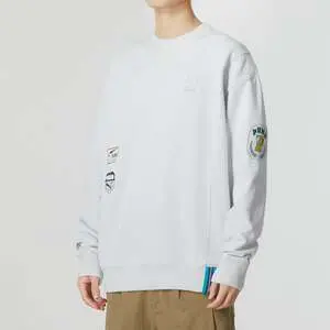 PUMA Team Badge Crew Sweater - Grey