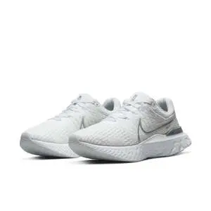 Nike React Infinity Run Flyknit 3 Athletic Sneakers - White/gray
