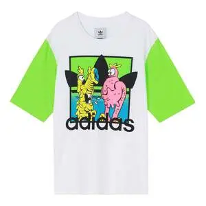 Adidas Originals X Jeremy Scott T-shirts 'white Green - White/green
