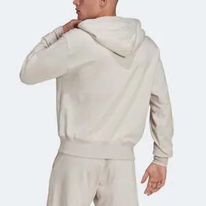 Adidas Botandye Logo Micro Mark Solid Color Hooded Casual Pullover