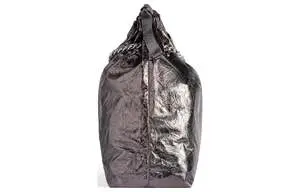 Balenciaga Crush Medium Tote Bag Metallized - Grey