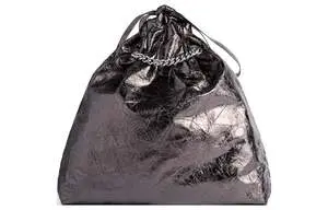 Balenciaga Crush Medium Tote Bag Metallized - Grey