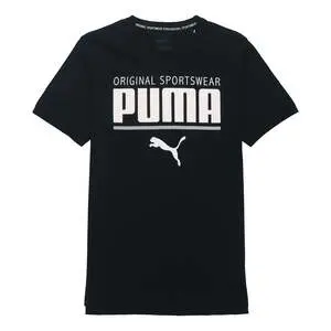 PUMA Logo Printing Round Neck Sports Short Sleeve