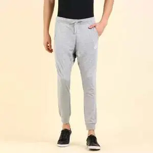Nike Solid Color Brand Logo Alphabet Printing Lacing Knit Casual Pants/trousers Gray - Default Colorway