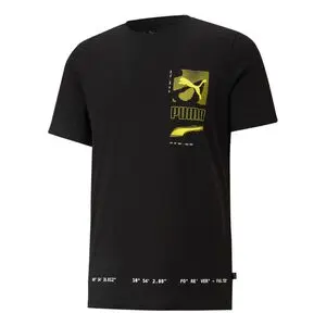 PUMA Digital Logo Printing Sports Short Sleeve