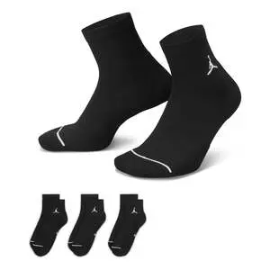JORDAN Air Everyday Ankle Socks - Black/white